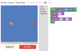 Blockly Games Tüm Bölümler ve Çözümleri